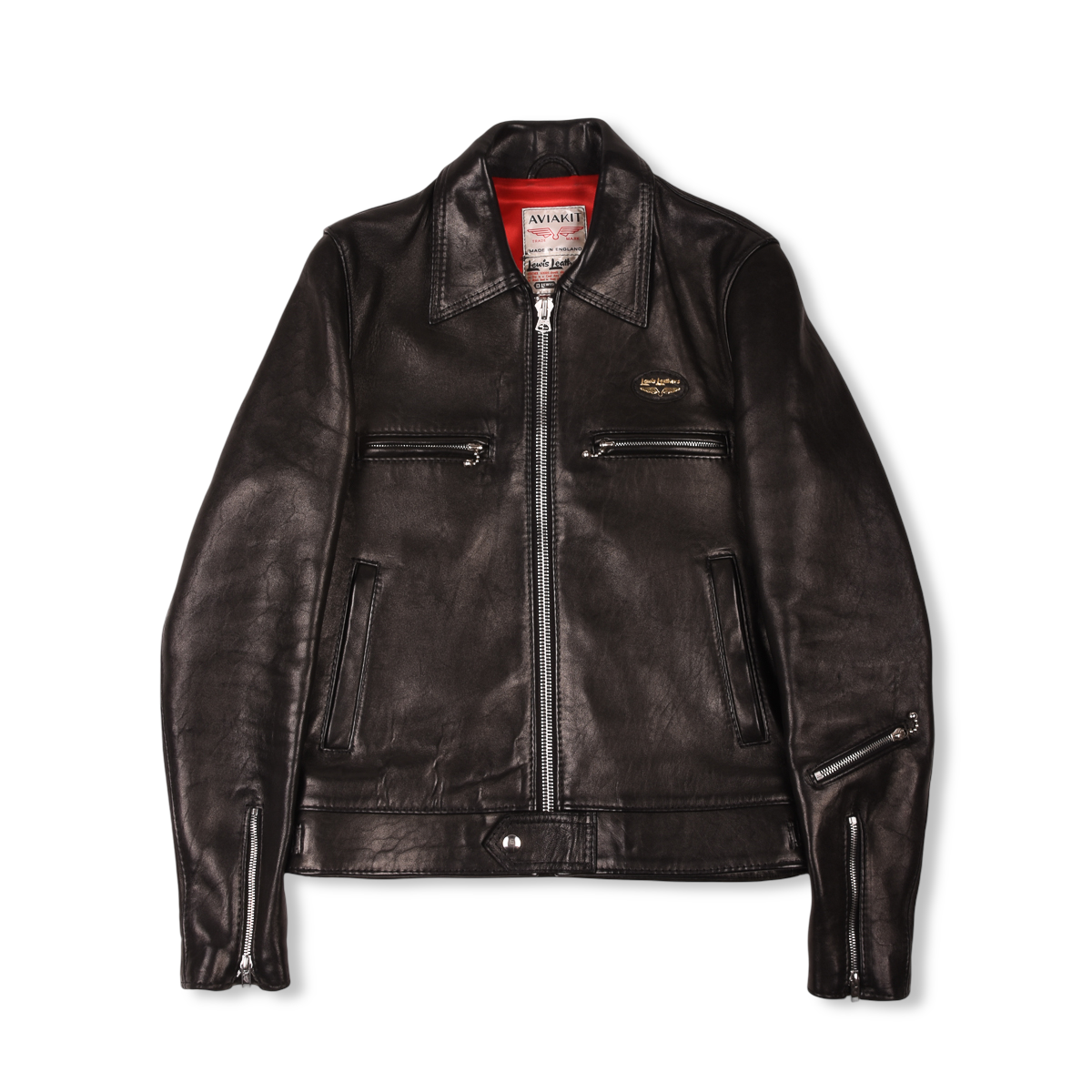 Lewis Leathers Black Sheepskin 'Dominator' 551T Leather Jacket – PPHH Used & Vintage